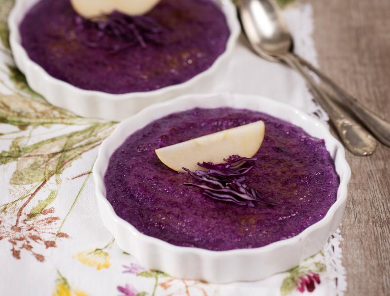Rotkraut-Apfel-Crème-brûlée » süße Gerichte & Speisen